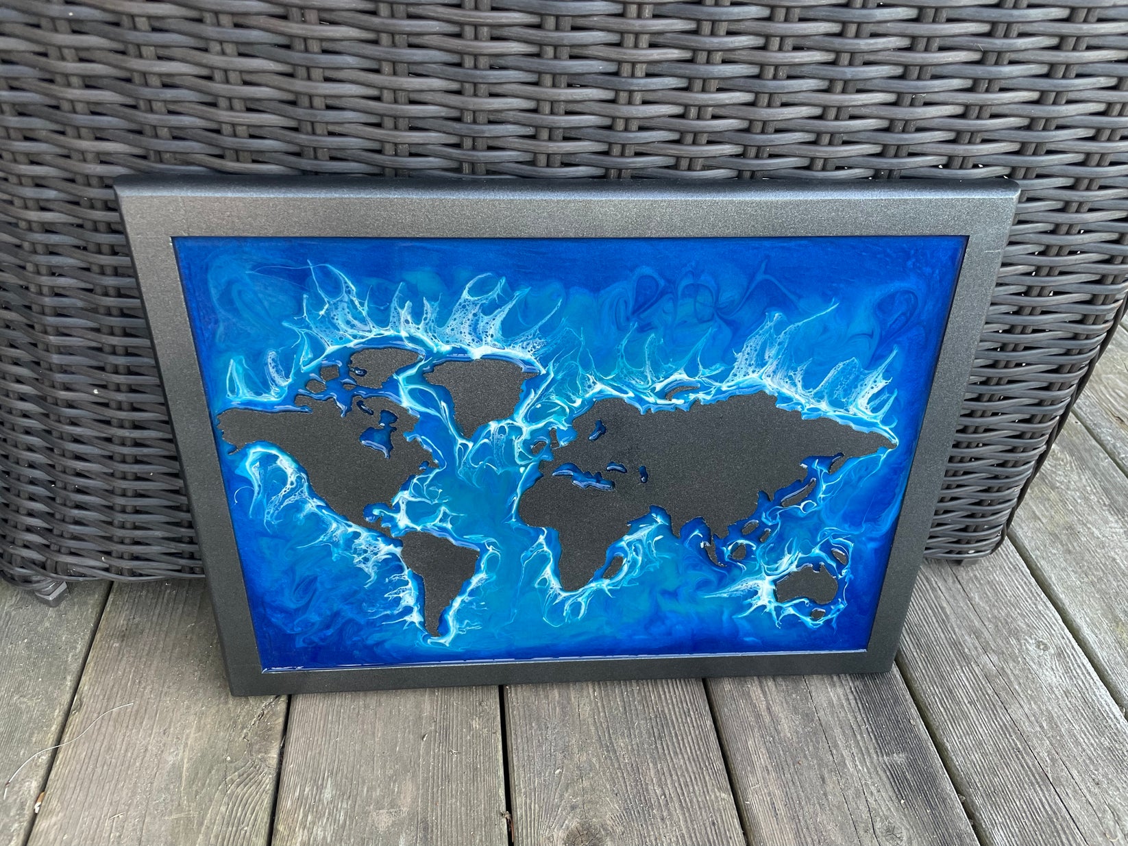 Small World Map CNC – Resin in the Woods